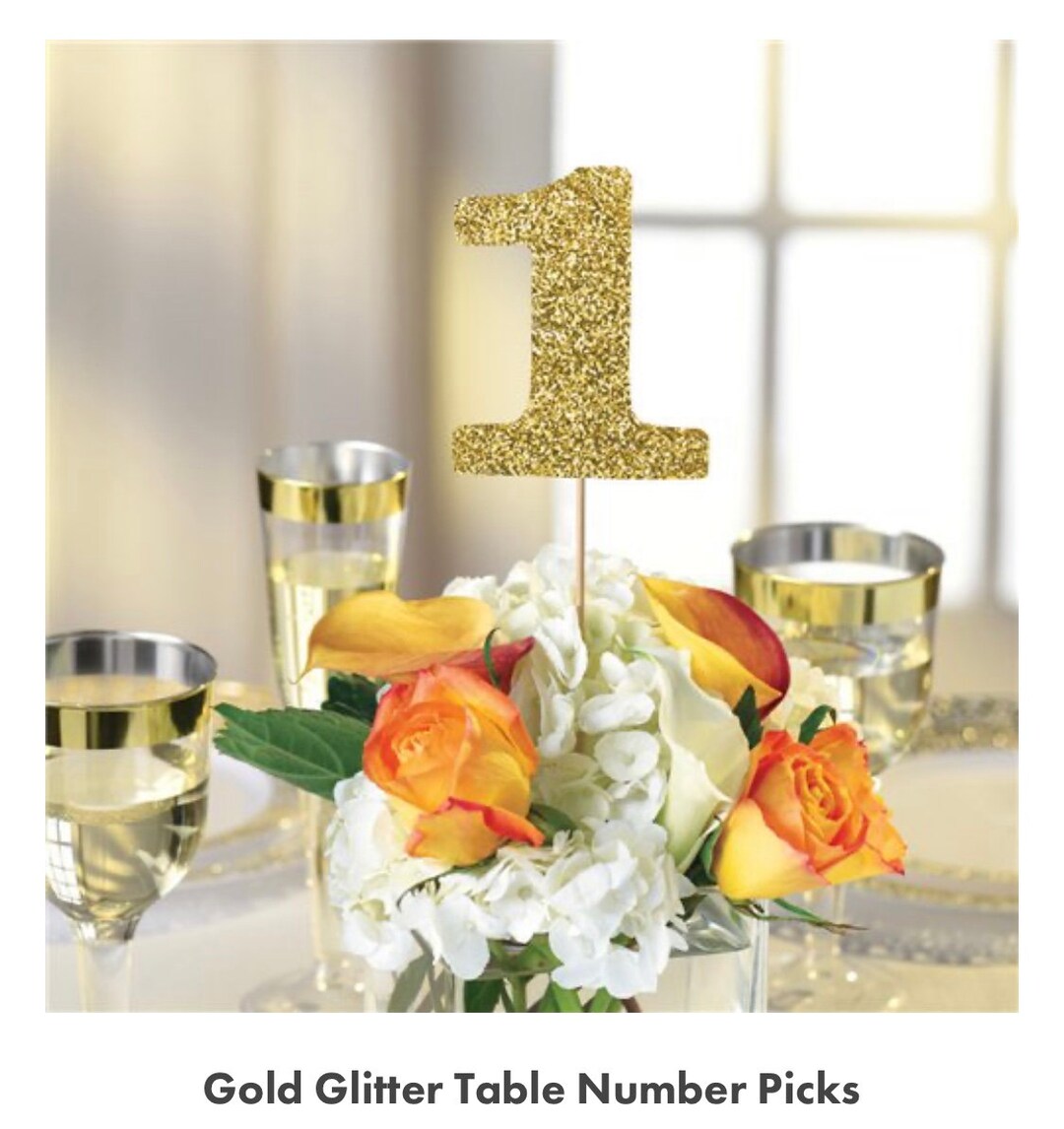 Gold Glitter Table Numbers.these Gorgeously Vibrant Glitter Table ...