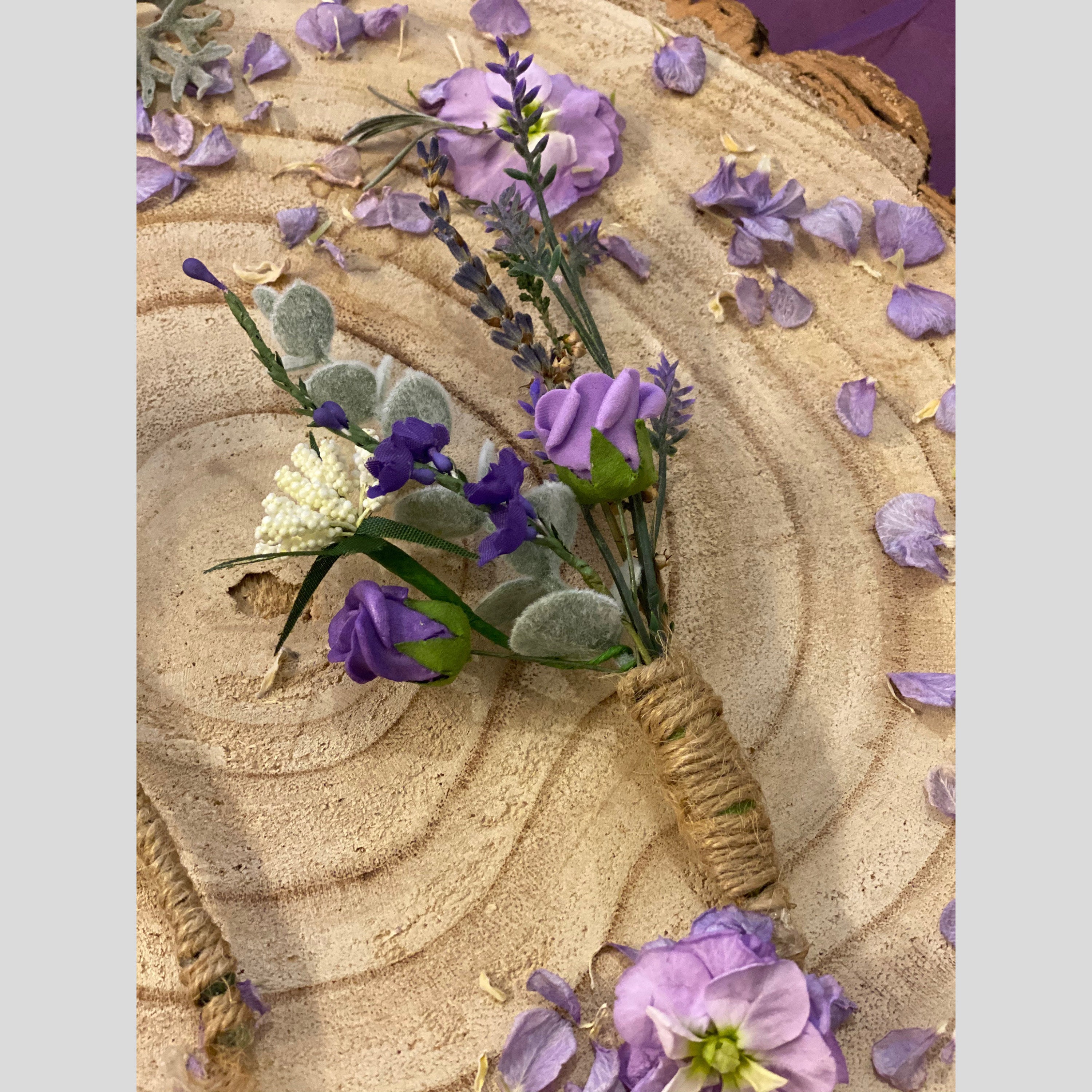 An Elegant Rustic Artificial Buttonhole/buttonnieres in Shades - Etsy