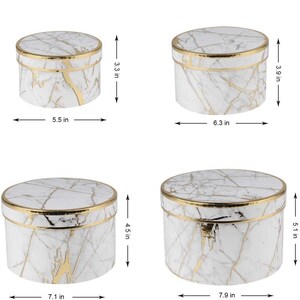 A Stunning Set of 4 Gold Marble Effect Boxes | Set of 4| Suitable for ...