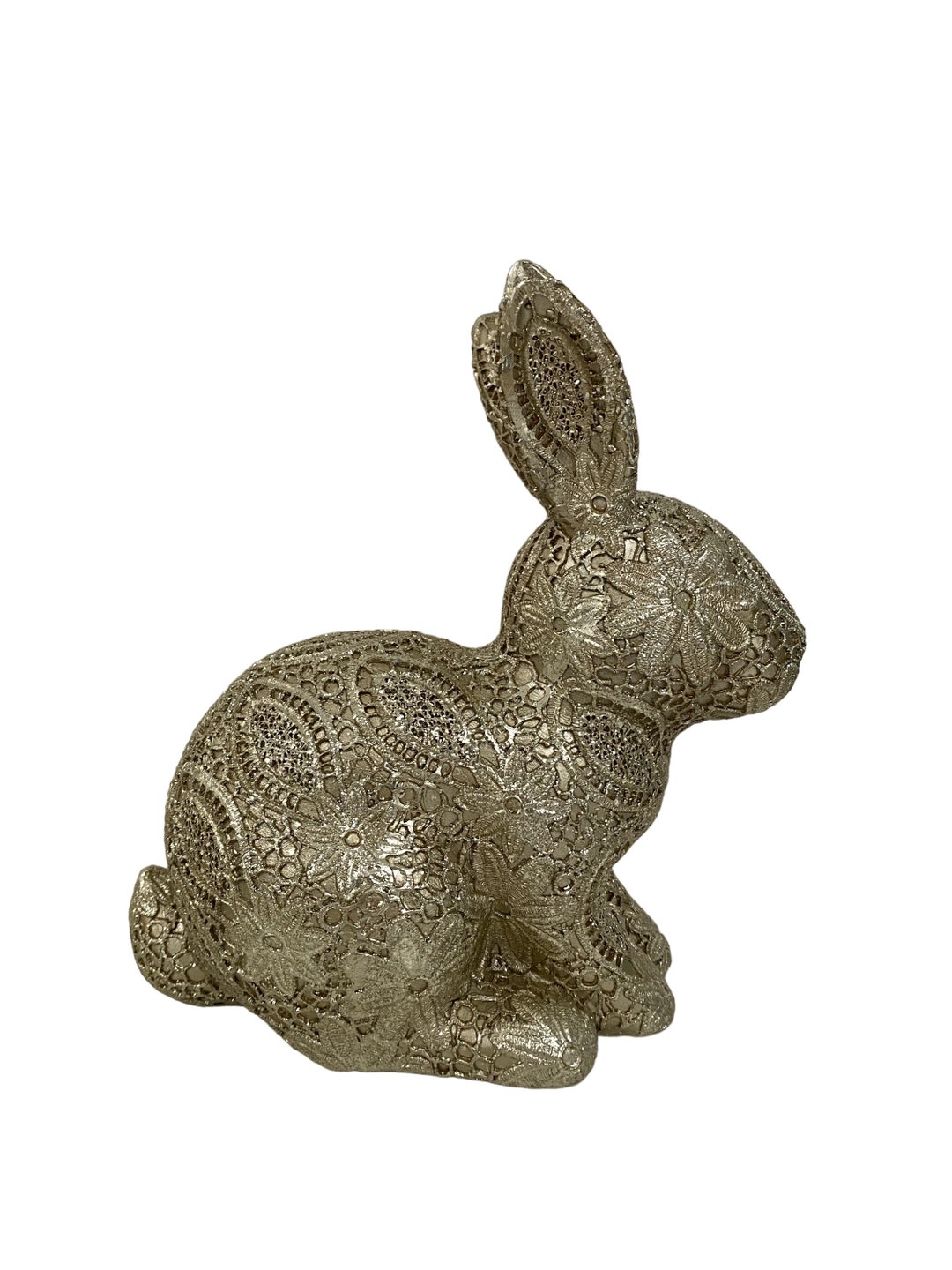 Limited Edition Gold Lace Easter Bunny Ornament Homeware Decor Rabbit ...