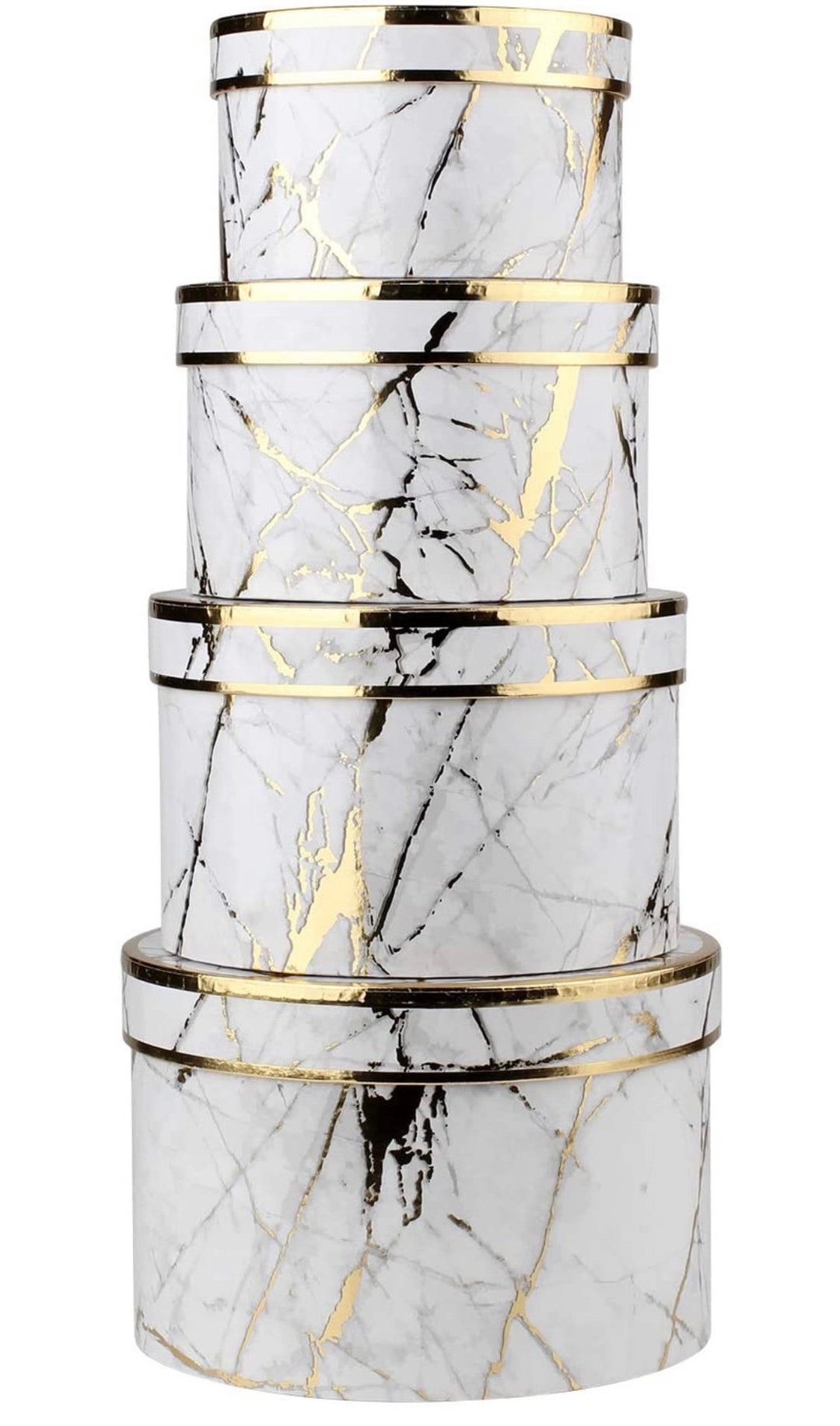 A Stunning Set of 4 Gold Marble Effect Boxes | Set of 4| Suitable for ...