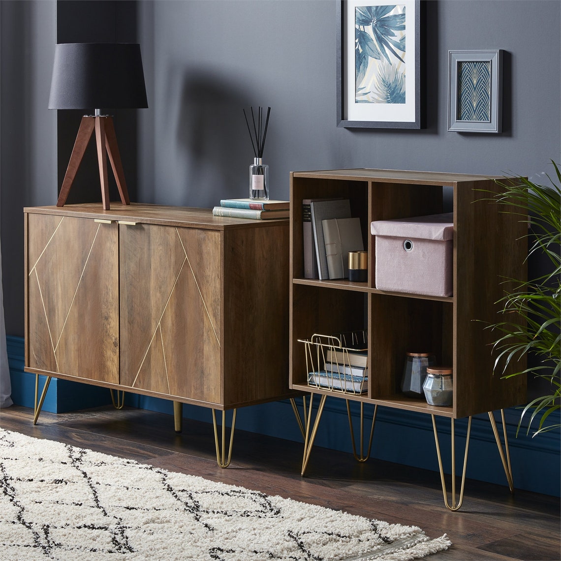 Set of 3 Velvet Storage Boxes Grey Blush Pink Orche | Etsy