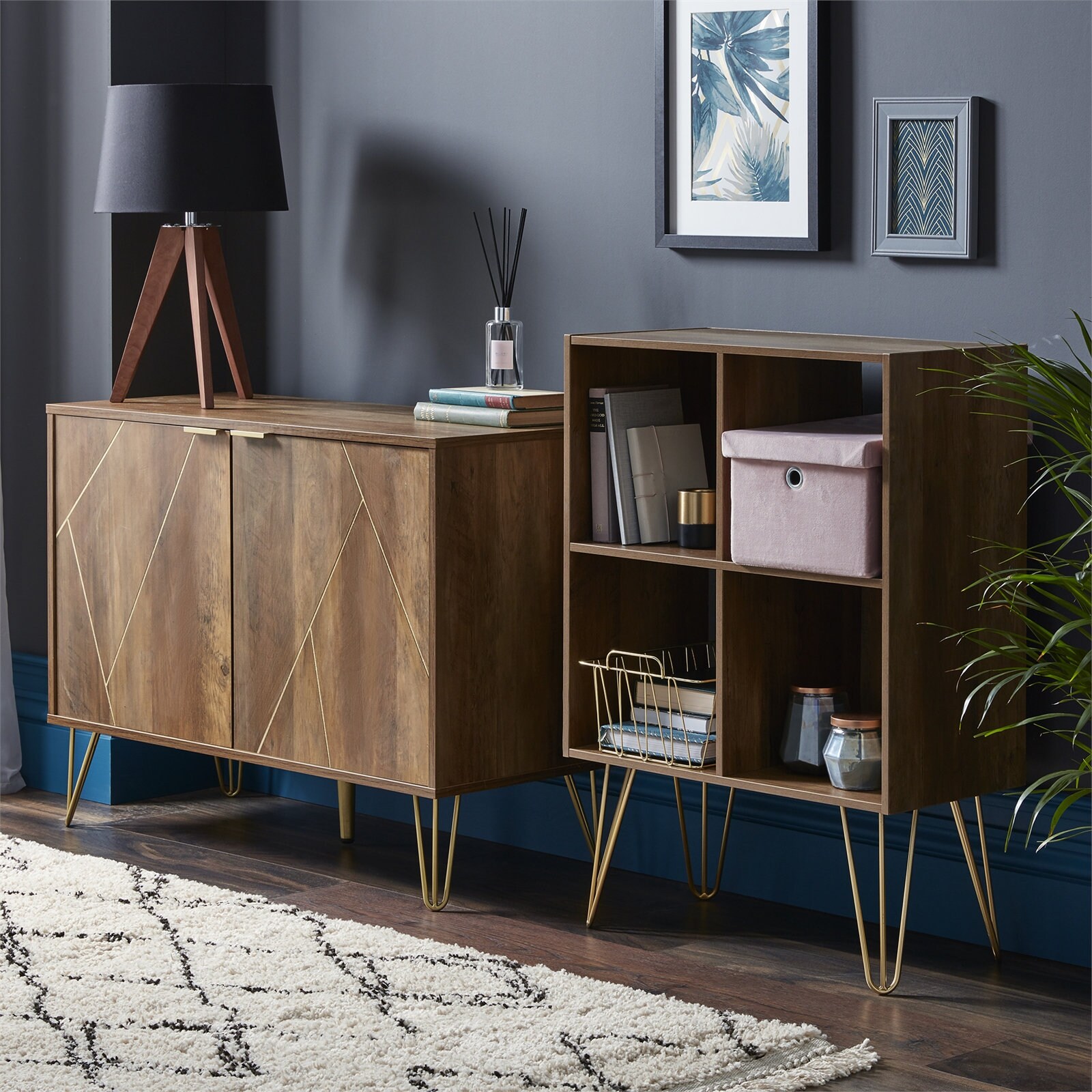 Set of 3 Velvet Storage Boxes Grey Blush Pink Orche | Etsy