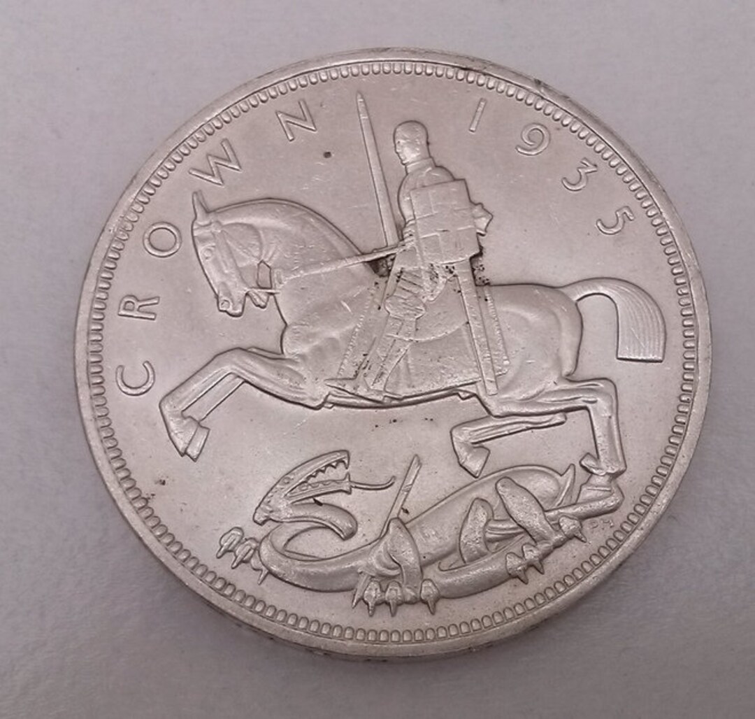 1935 Crown Silver Coin King George V Near Uncirculated - Etsy