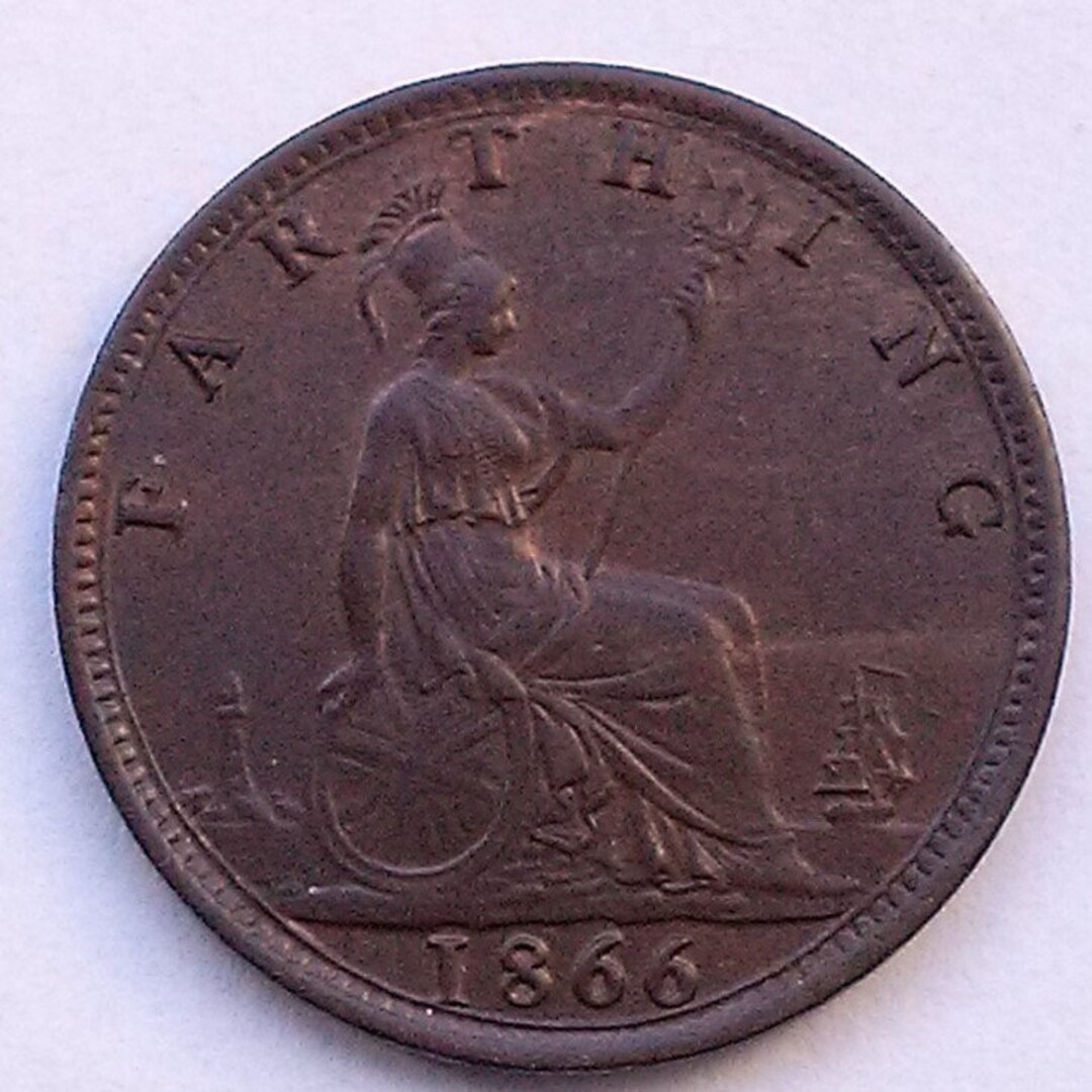 1866 Farthing Coin Victoria Uncirculated Condition - Etsy