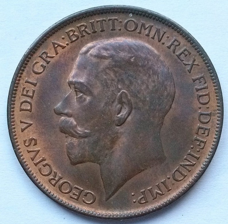 1912 One Penny Coin George V Uncirculated Condition - Etsy