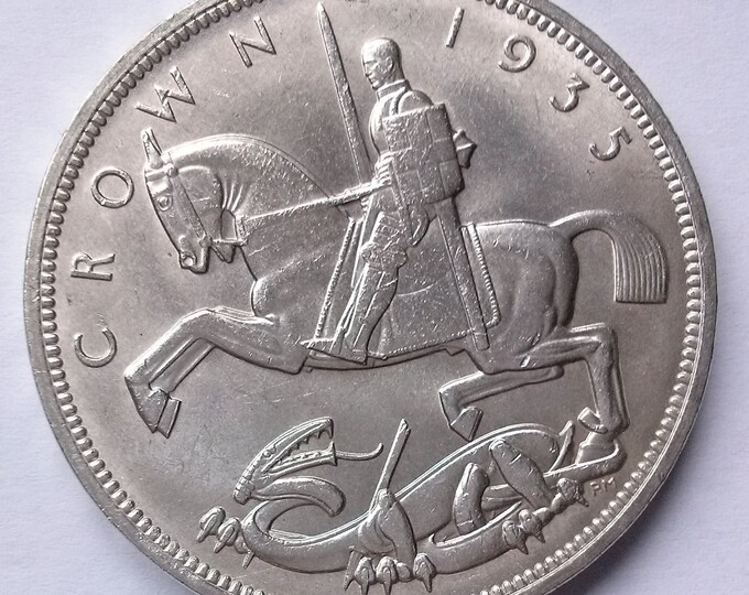1935 Crown Silver Coin King George V Uncirculated Condition - Etsy