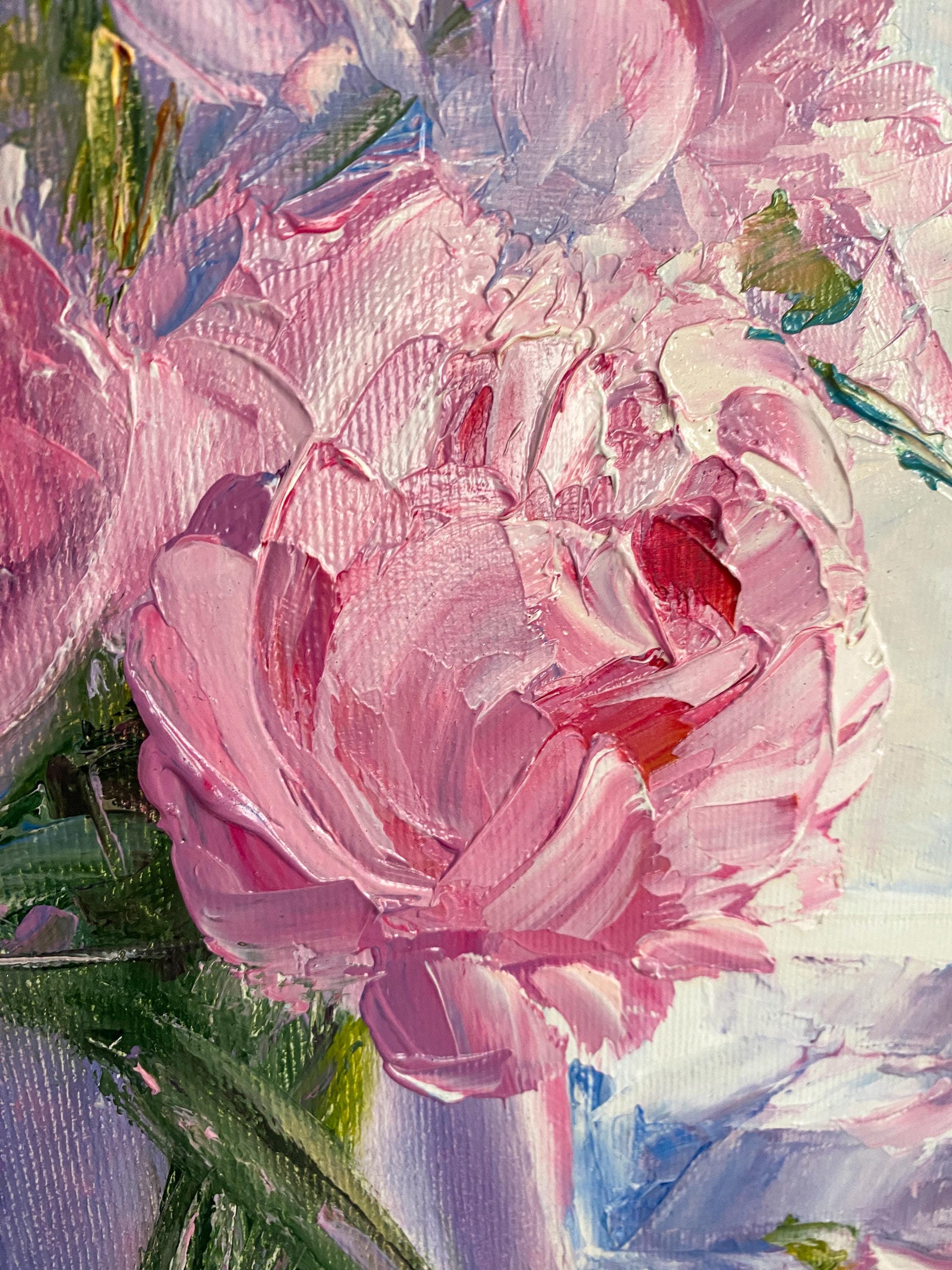 Painting of Peonies Painting of Flowers Oil Painting on Canvas - Etsy