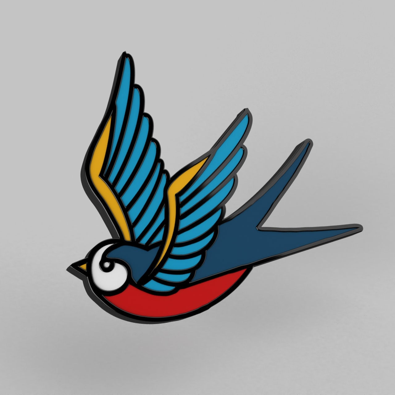 Classic Sparrows Sailor Jerry Inspired Hard Enamel - Etsy