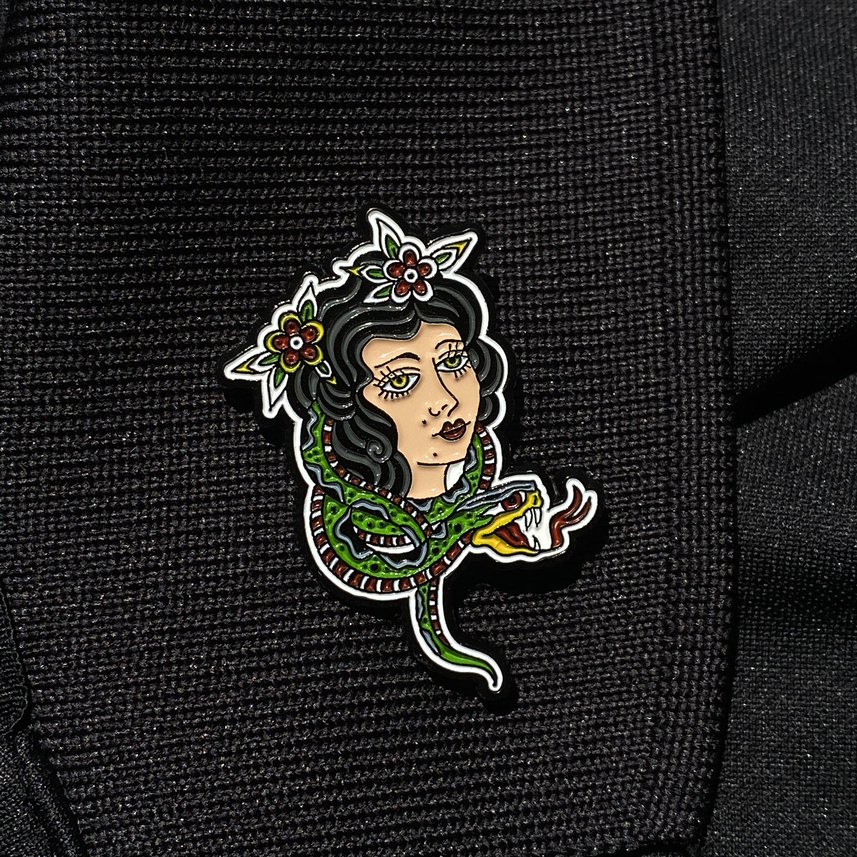 Signature Tattoo Series Kirk Fagan Snake Lady Enamel Pin - Etsy