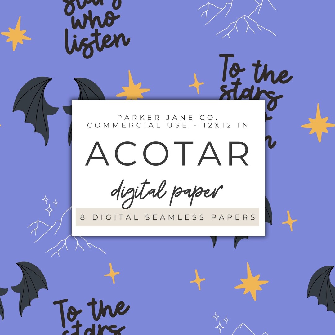 ACOTAR Seamless Digital Paper, A Court of Thorns and Roses, Seamless ...
