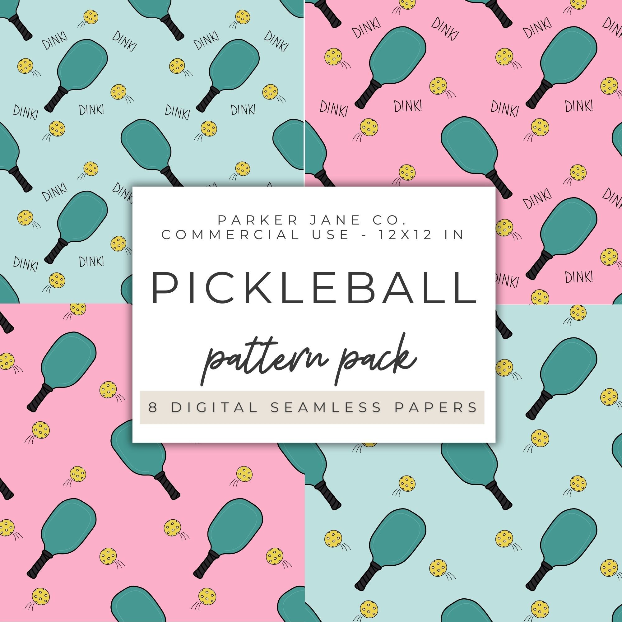 Pickleball Seamless Digital Paper, Pickleball Designs, Seamless Pattern ...