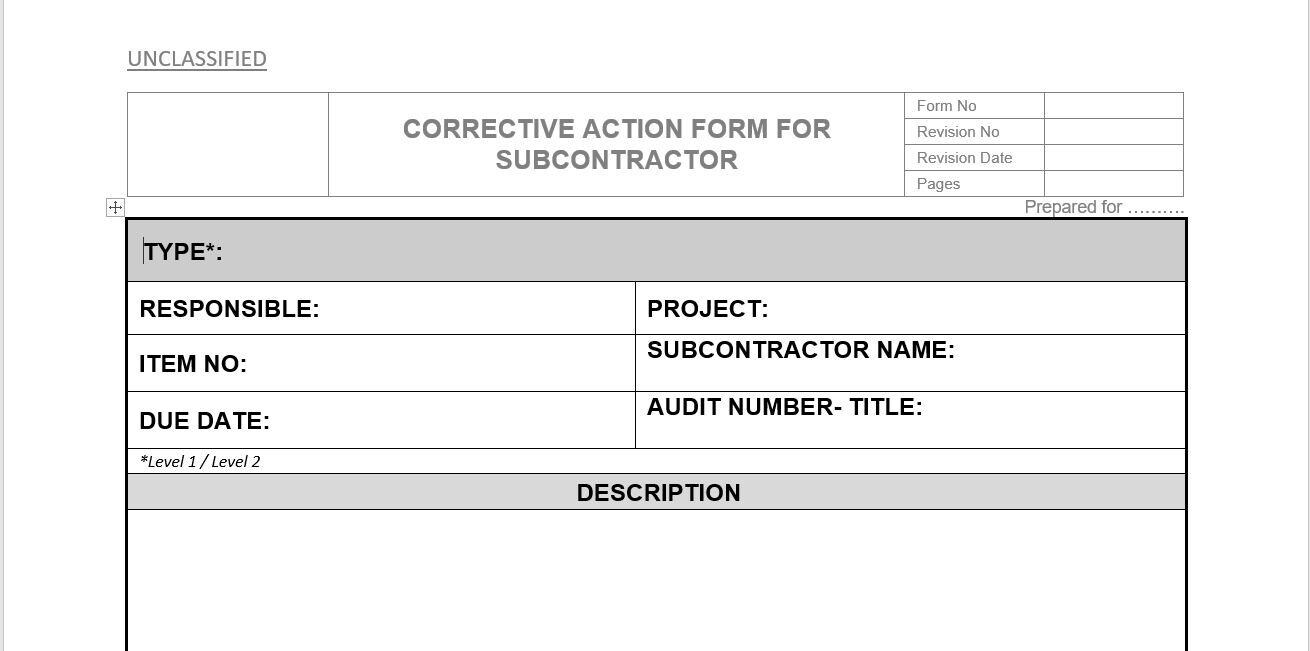 CORRECTIVE ACTION FORM - Etsy