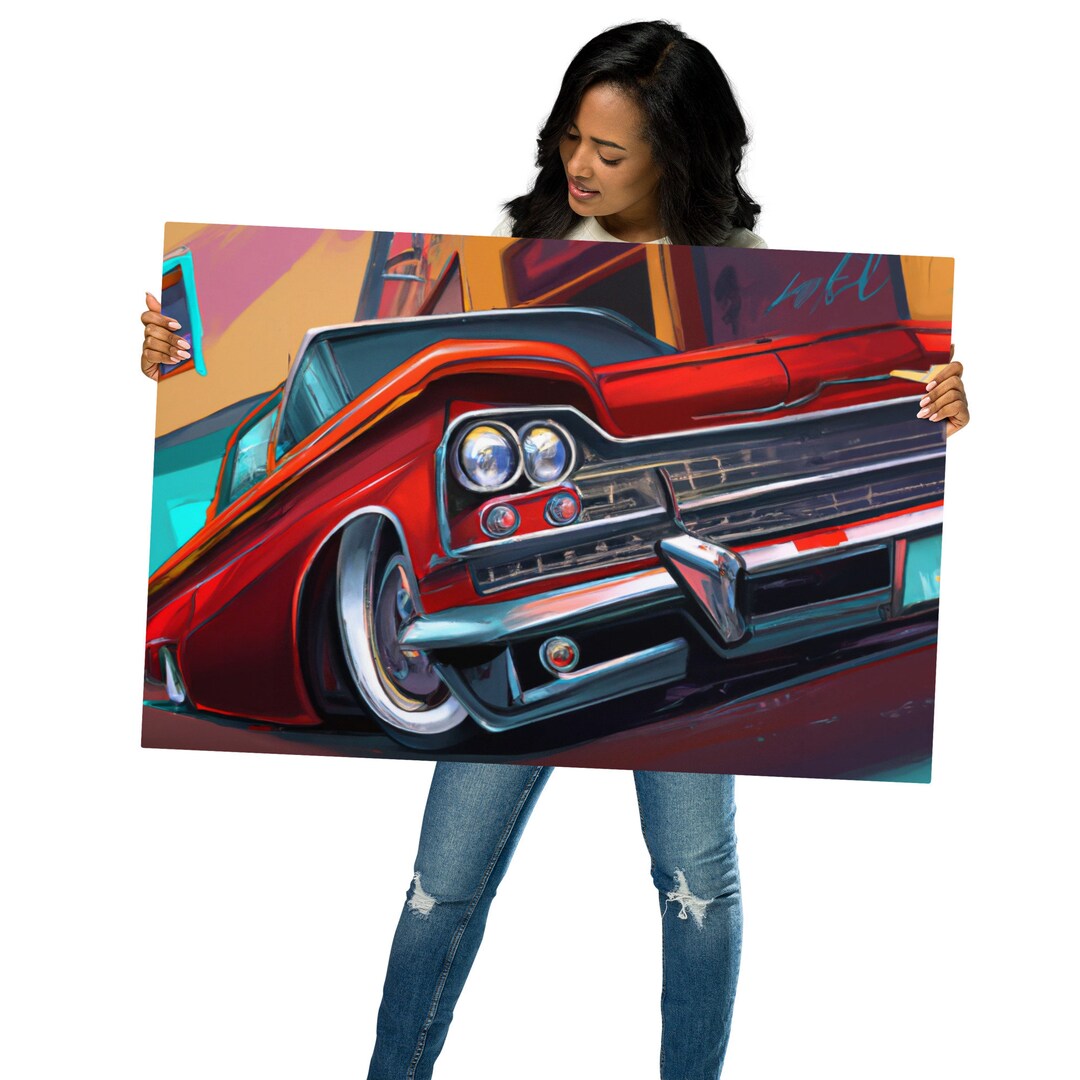 Red Lowrider Metal Print - Etsy