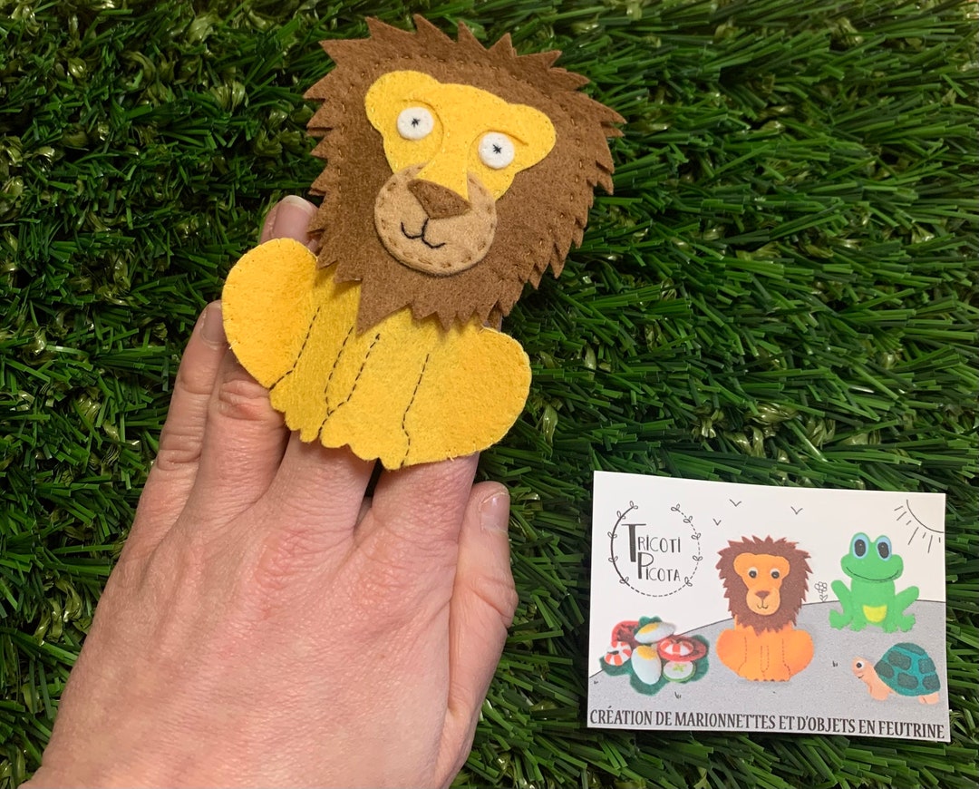 RAYMOND the Lion Finger Puppet - Etsy