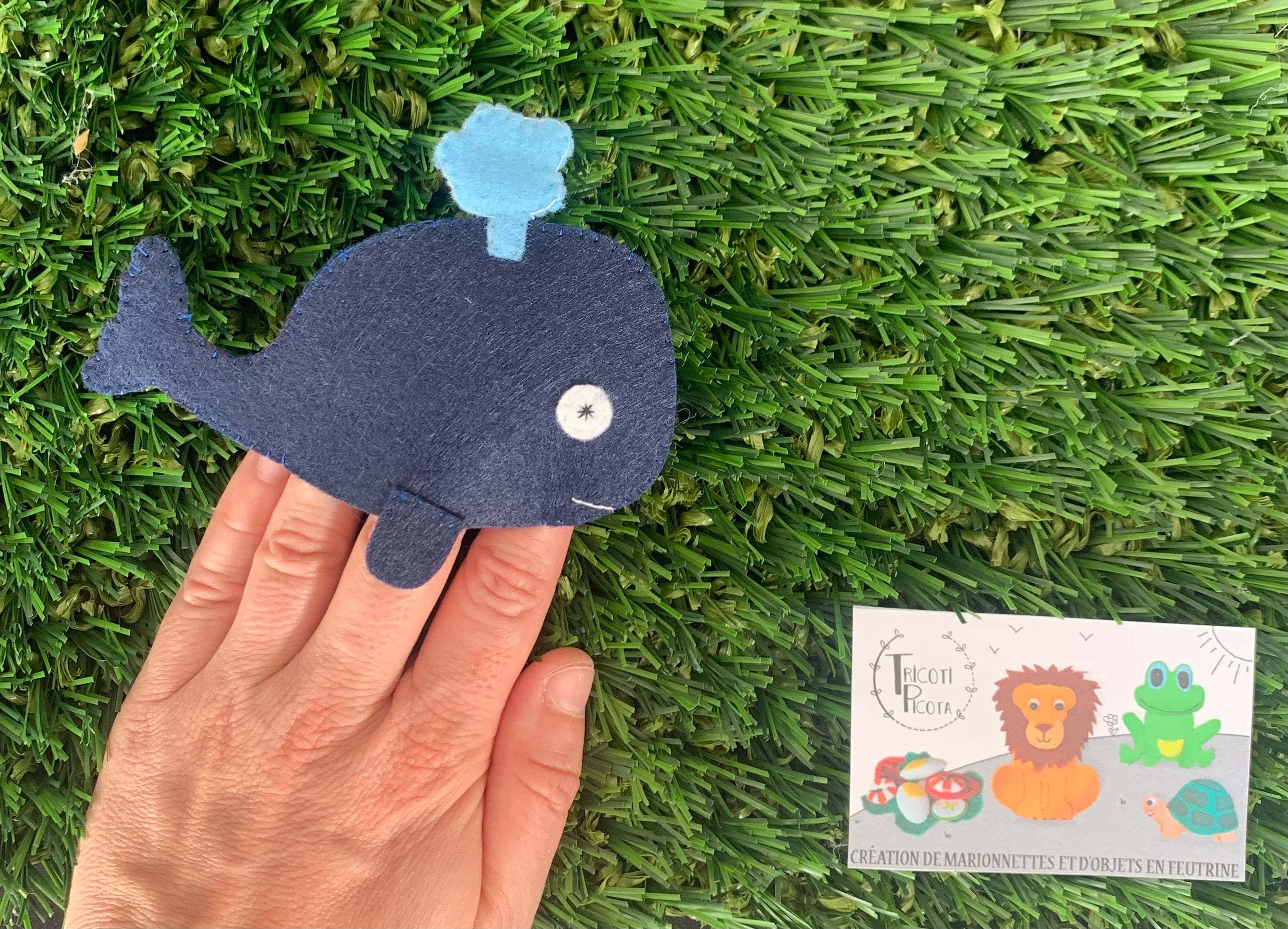 MARLÈNE the Whale Finger Puppet - Etsy