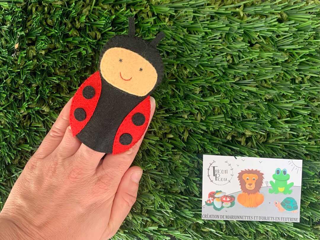 GISÈLE the Ladybug Finger Puppet Height 9 Cm. - Etsy