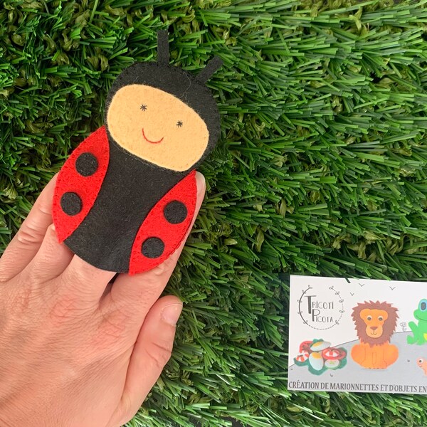 Ladybug Finger Puppet - Etsy