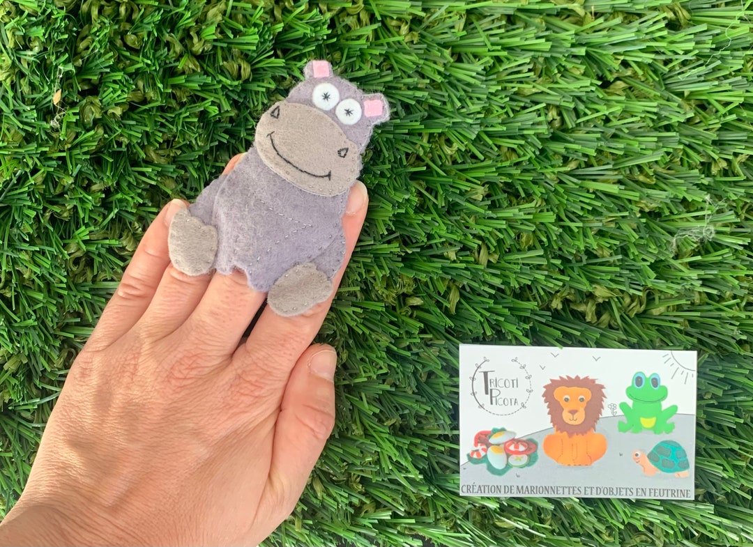 WILLIAM the Hippopotamus - Finger Puppet - Etsy