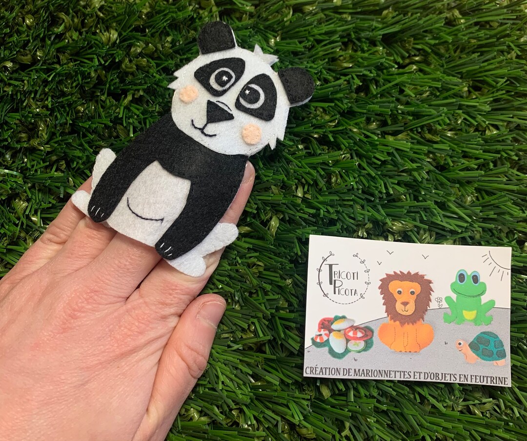 NOAH the Panda Finger Puppet - Etsy