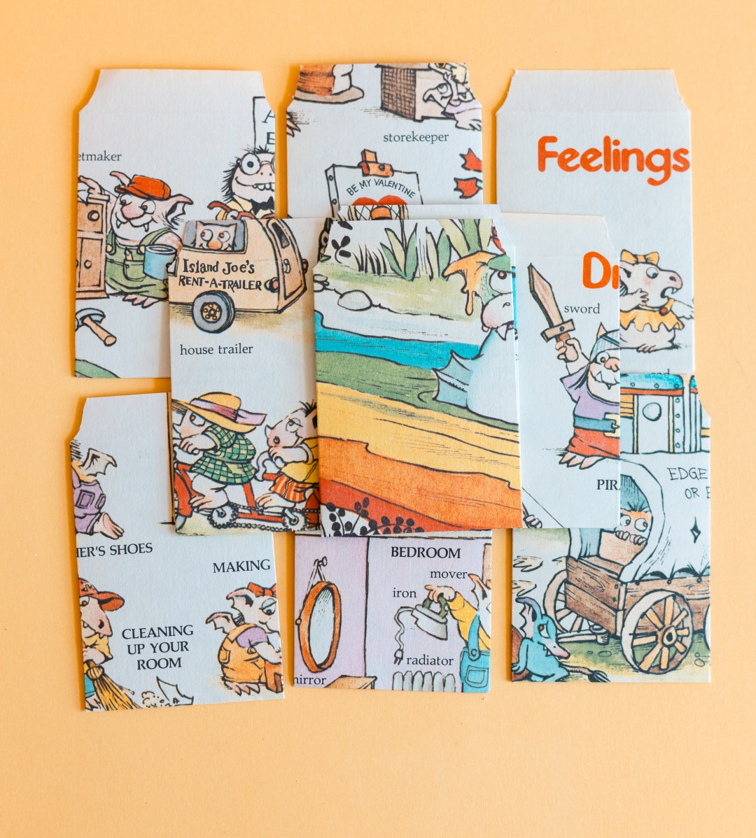 Whimsical Monster Storybook Envelopes | Upcycled Learning-themed Paper ...