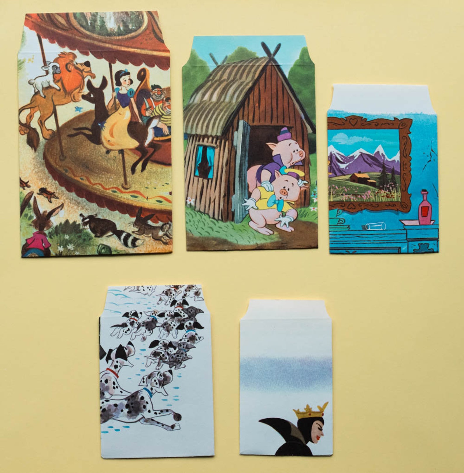 Mystery Disney Envelopes, Disney Theme Envelopes, Disney Stationary - Etsy