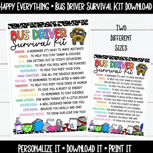 Bus Driver Survival Kit - Etsy