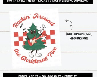 Rockin’ Around the Christmas Tree - PNG Digital Download - Etsy
