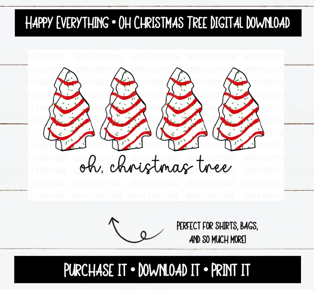 Oh Christmas Tree PNG File, Instant Digital Download - Etsy