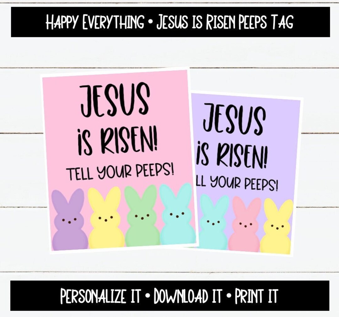 Jesus is Risen Peeps Tag - Etsy