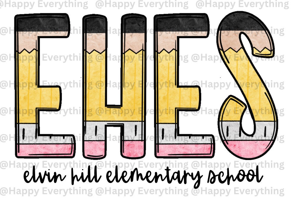 Custom Pencil School Letters, School Spirit PNG File, Digital Download ...