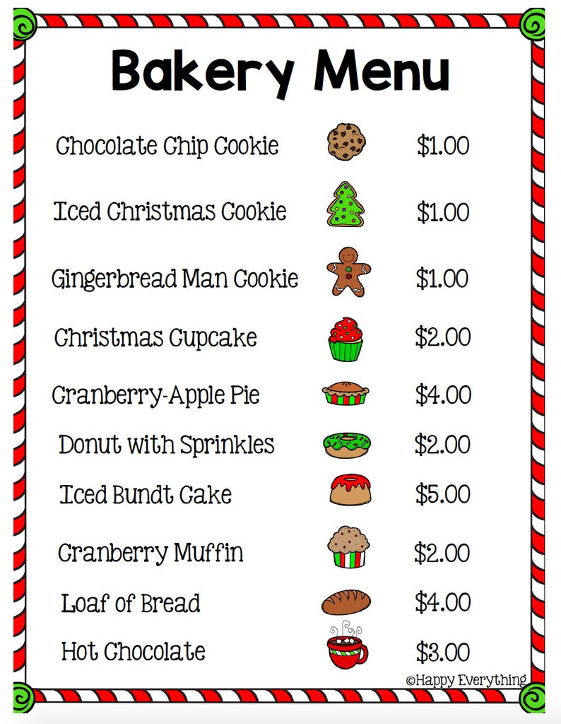 North Pole Bakery Dramatic Play Center - Etsy