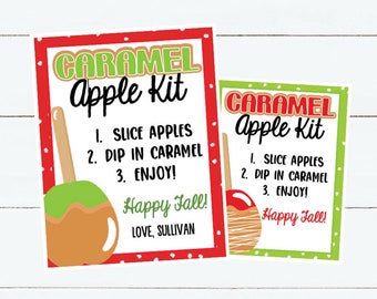 Caramel Apple Gift Tags DIGITAL DOWNLOAD - Etsy