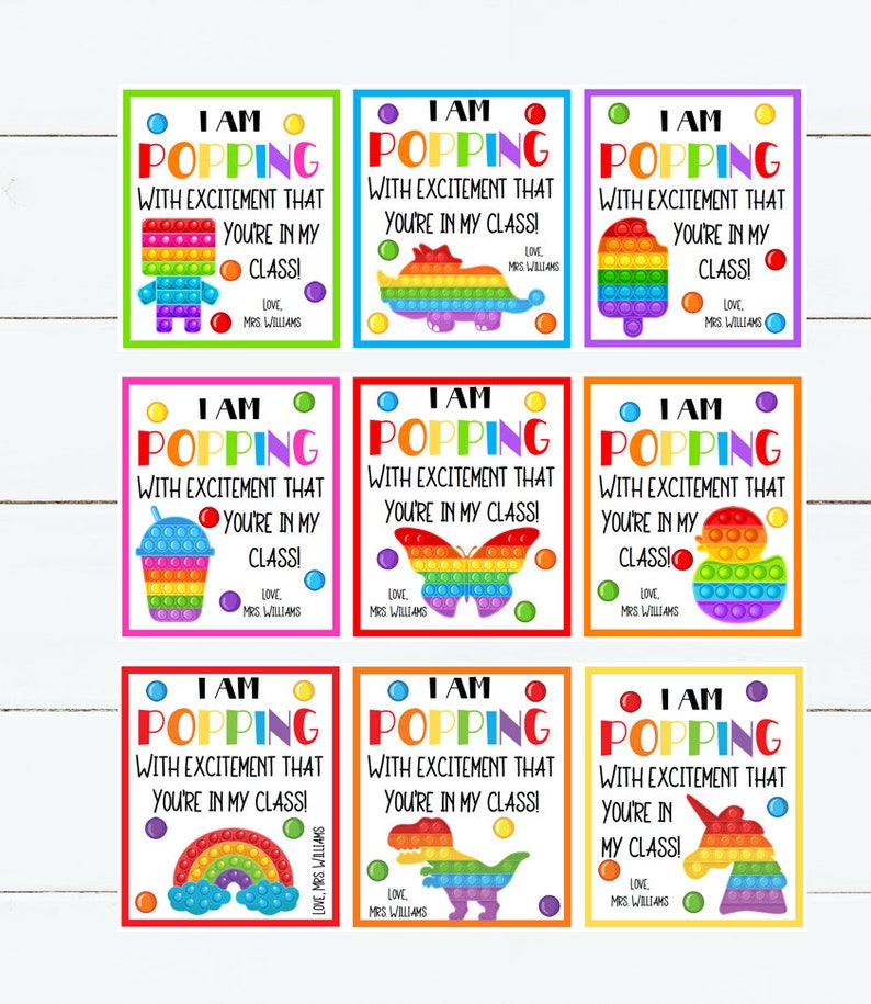 Popping With Excitement Back to School Tags - Etsy