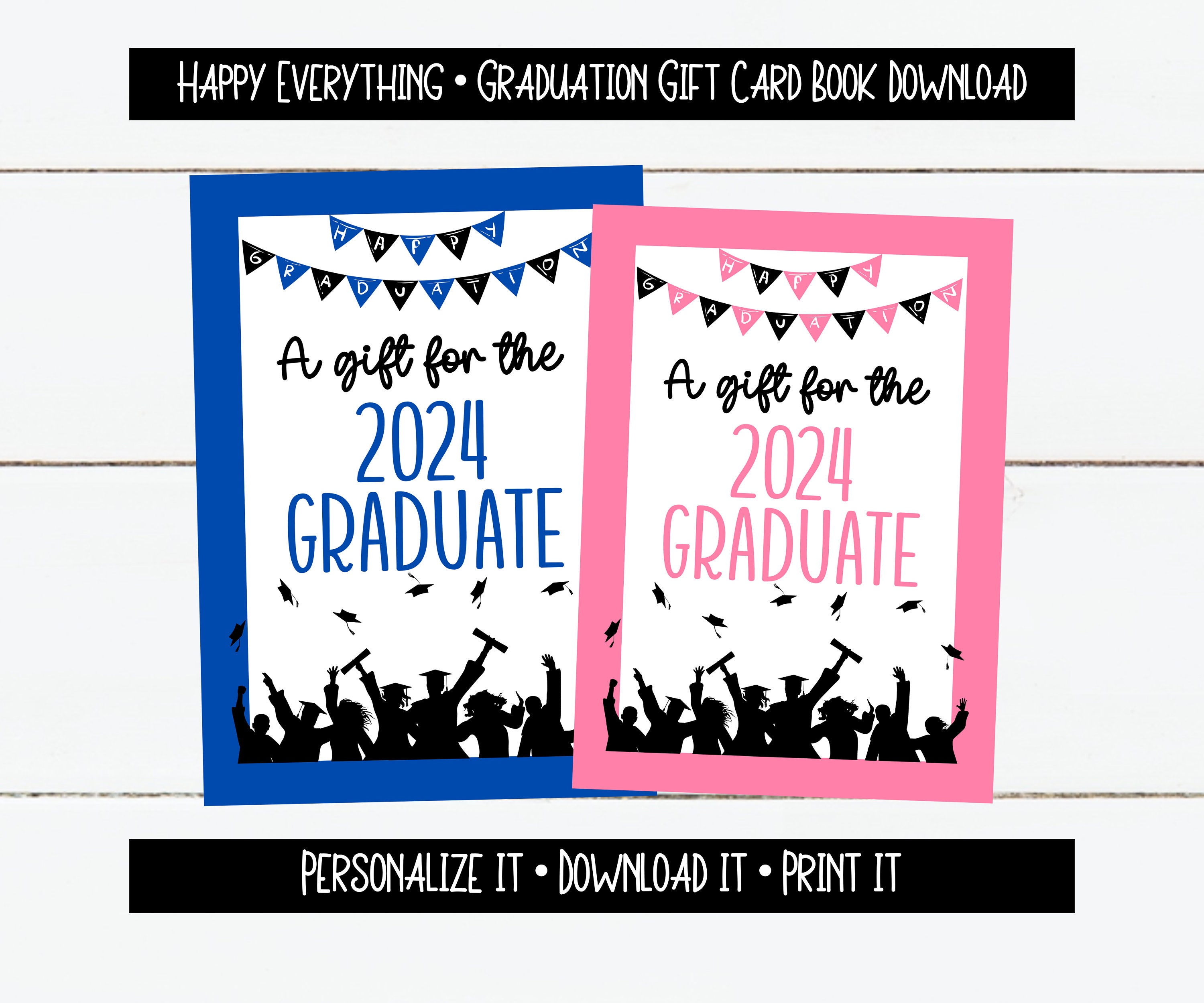 Graduation Gift Card Book, Instant Digital Download - Etsy