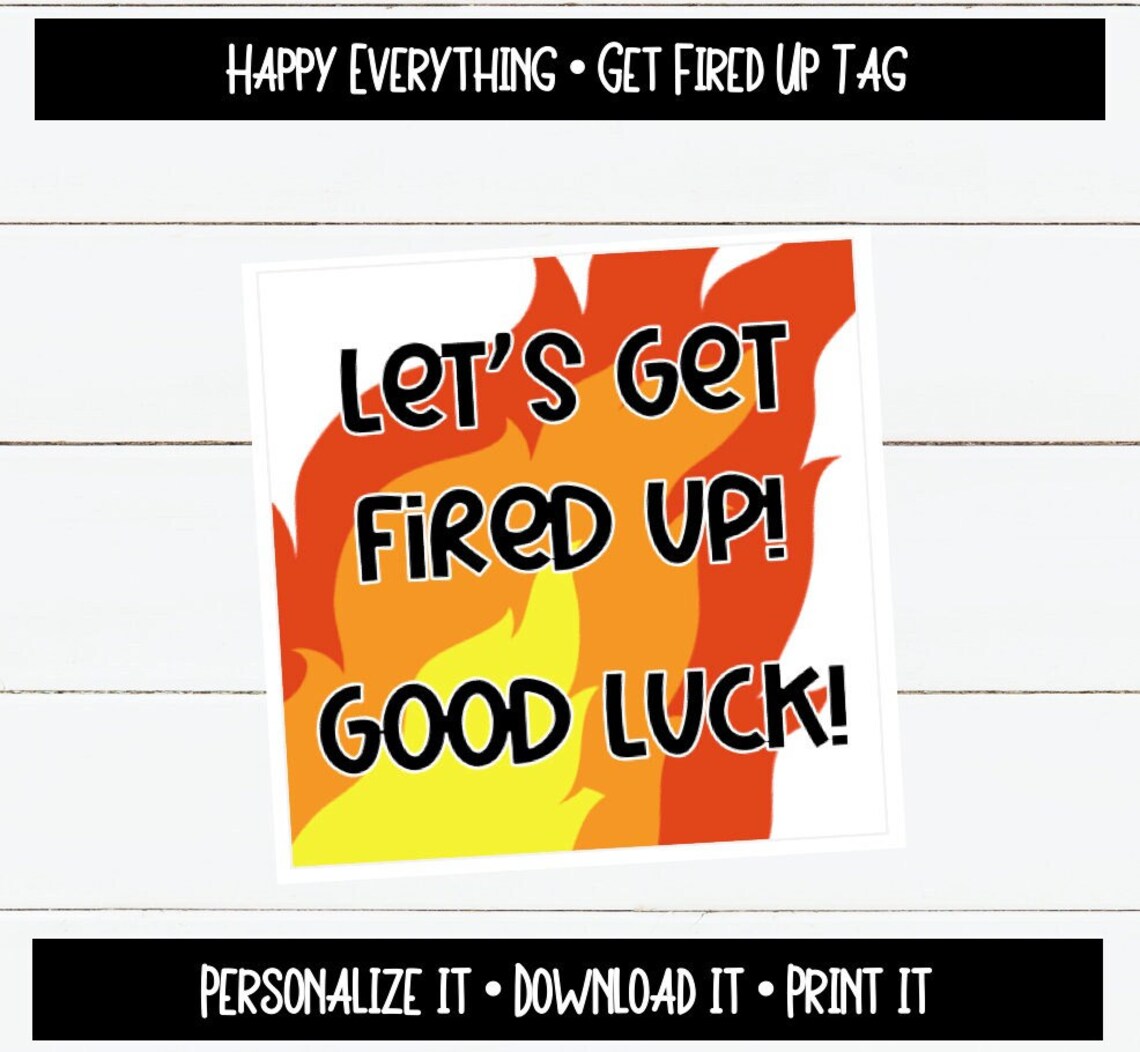 Let's Get Fired up Tags - Etsy