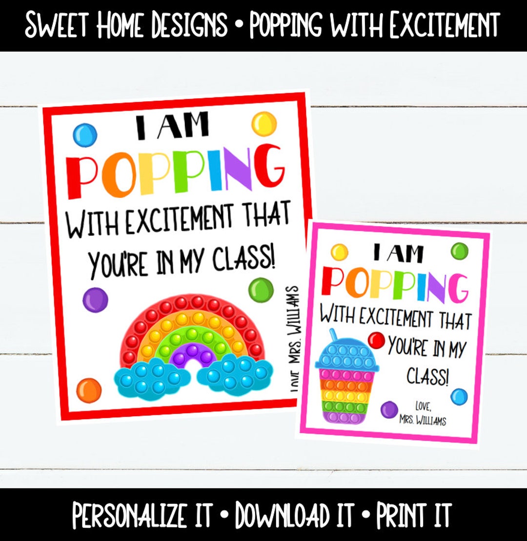 Popping With Excitement Back to School Tags - Etsy