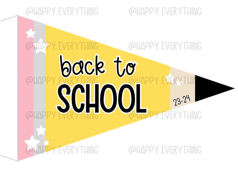 Printable Back to School Pencil Flags Digital Download - Etsy