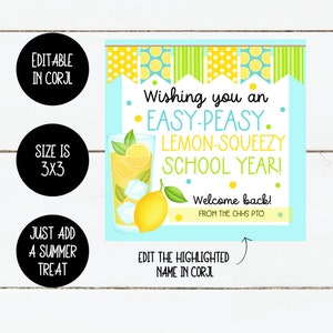 EDITABLE Easy-peasy Lemon-squeezy Tags, Digital Download - Etsy