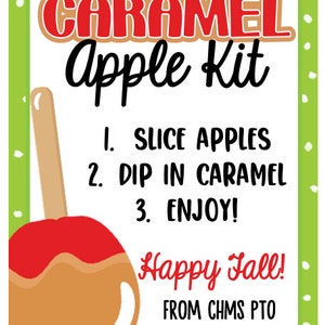 Caramel Apple Kit Tags - Etsy