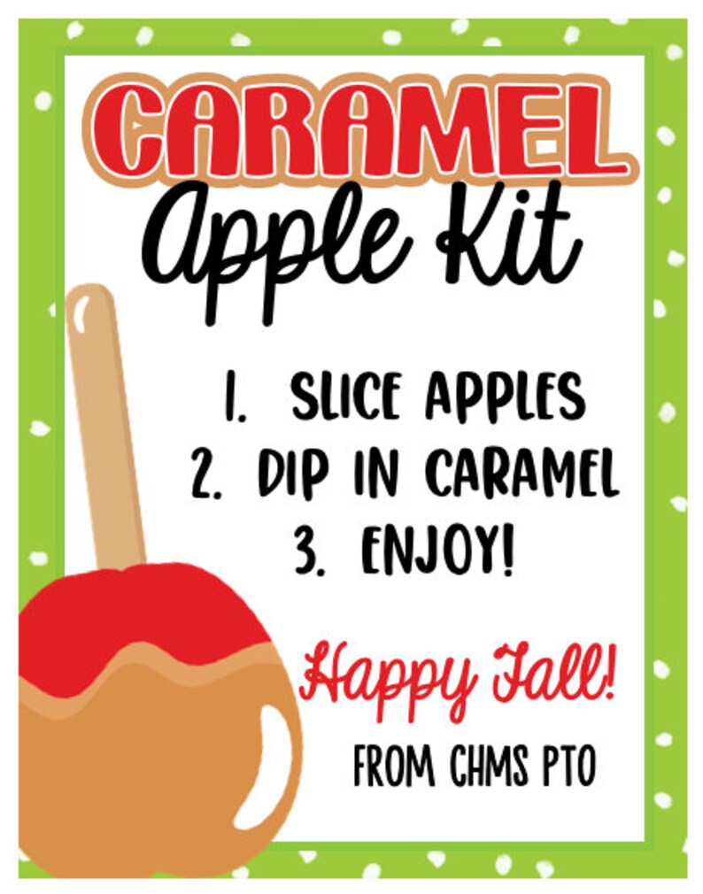 Caramel Apple Kit Tags - Etsy