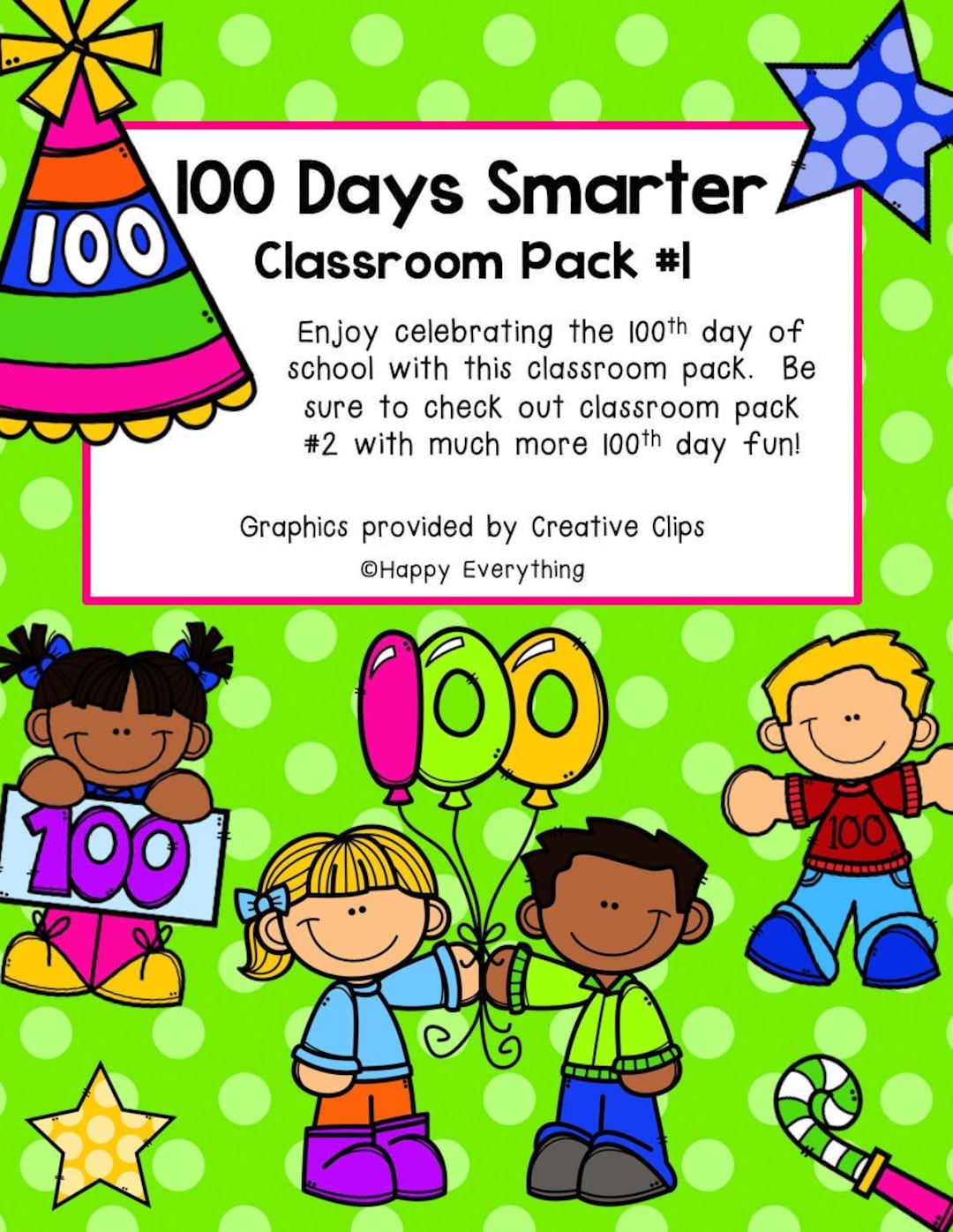 100th Day of School Class Set 1 - Etsy