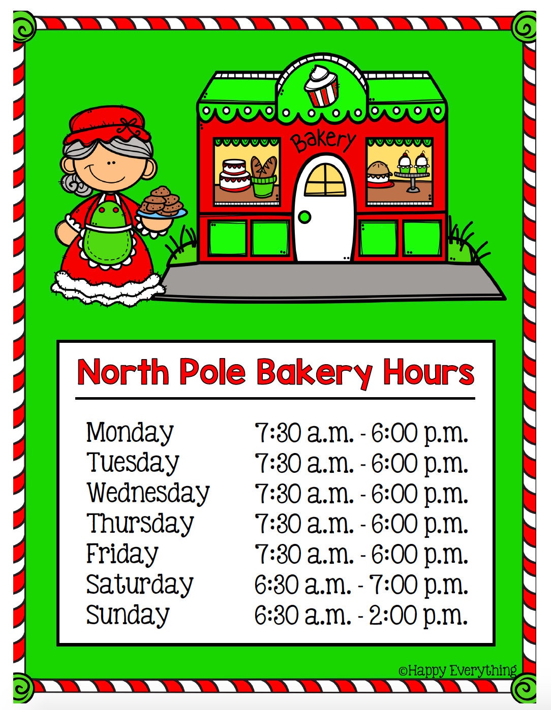 North Pole Bakery Dramatic Play Center - Etsy