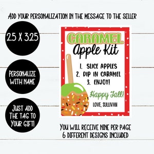Caramel Apple Kit Tags - Etsy