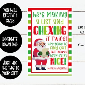 Chexing It Twice Christmas Treat Tags - Etsy