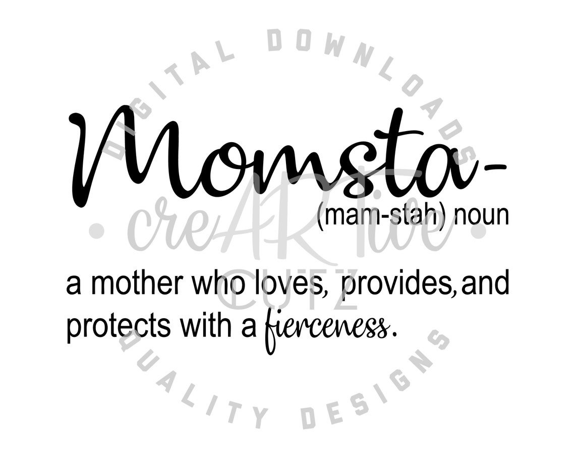 Momsta SVG Momster Mom SVG Momsta PNG Vector | Etsy