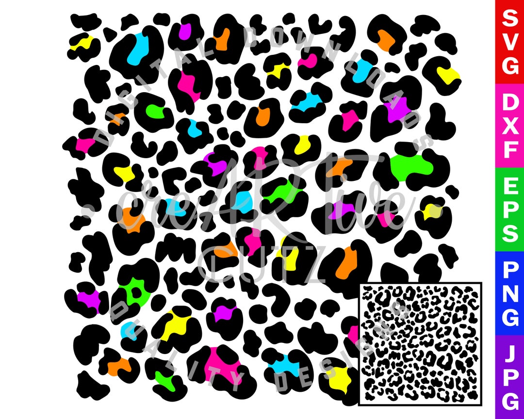 Leopard Print SVG, Cheetah Print Cut File, Animal Print DXF, PNG ...