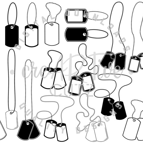 Military Dog Tags SVG Army Navy Marine Corps Air Force Cut - Etsy