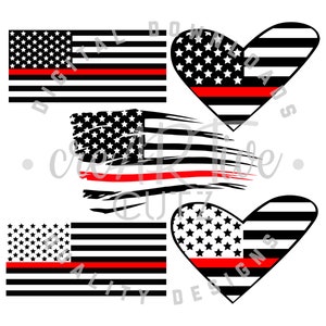 American Thin Red Line SVG, Firefighter SVG, Red Lives Matter ...