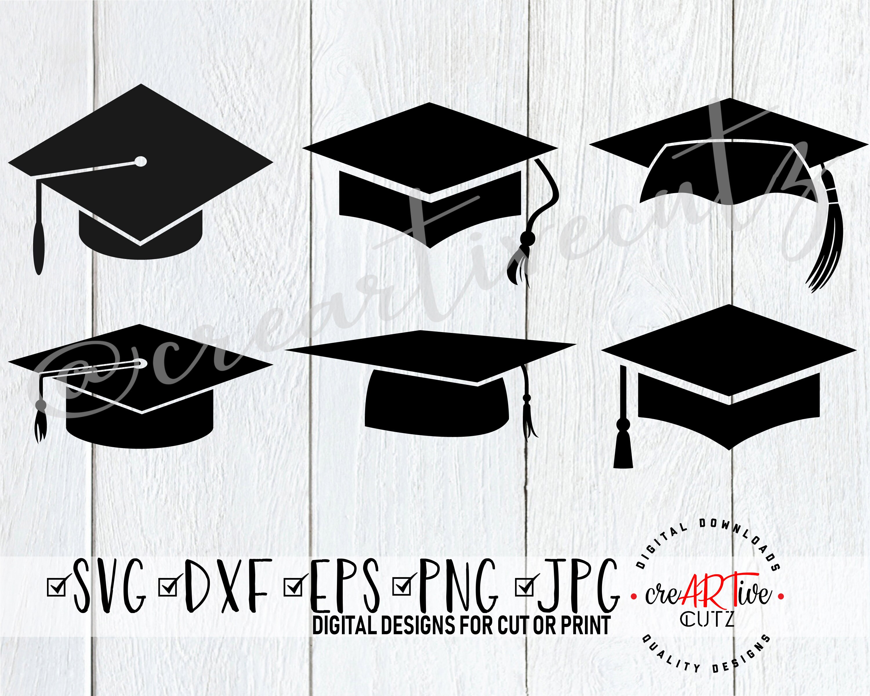 Graduation Cap SVG Bundle Graduation Hat DXF Grad Cap - Etsy Canada